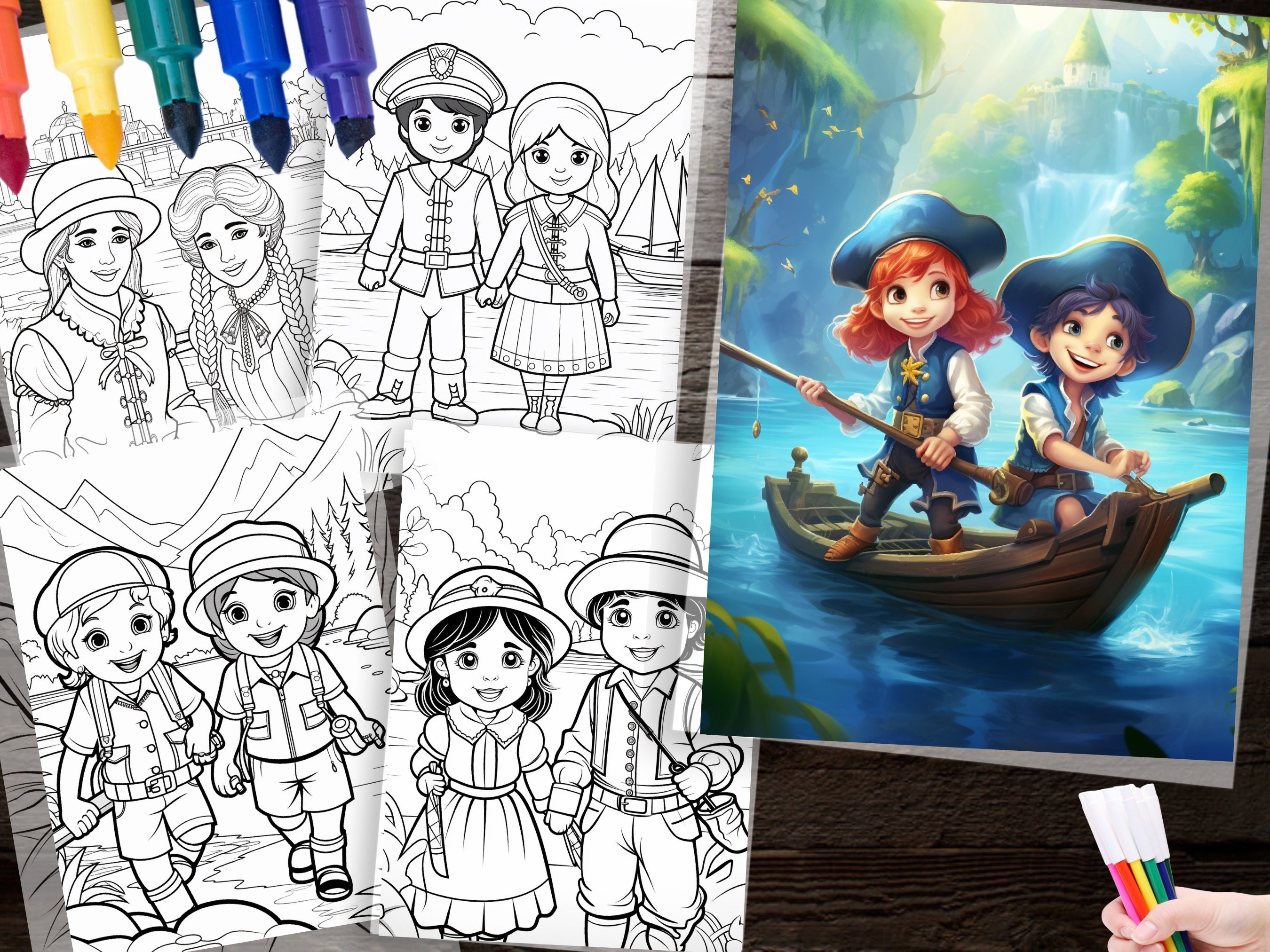 200 Cute Little Pirates Coloring Pages for Kids: Printable Pirate ...