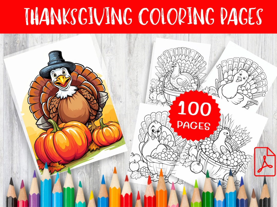 100 Thanksgiving Coloring Page Give Thanks With This Festive Printable ...