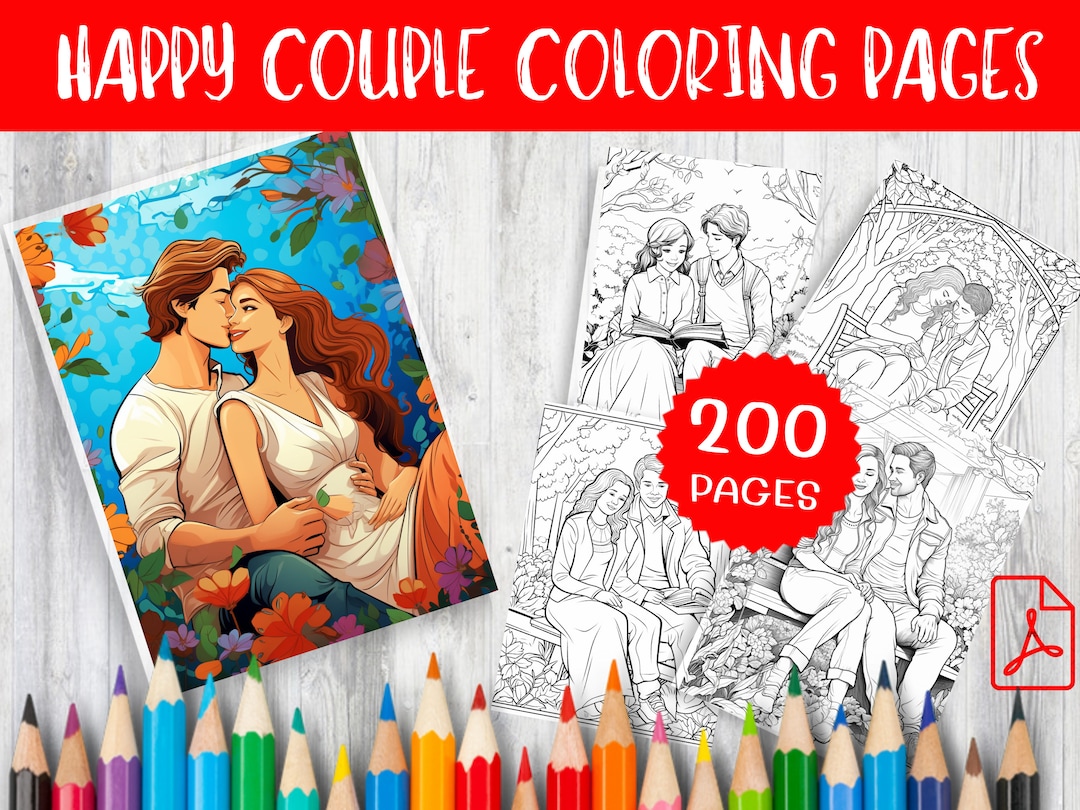 200 Happy Couple Coloring Pages! Express Love & Togetherness Through ...