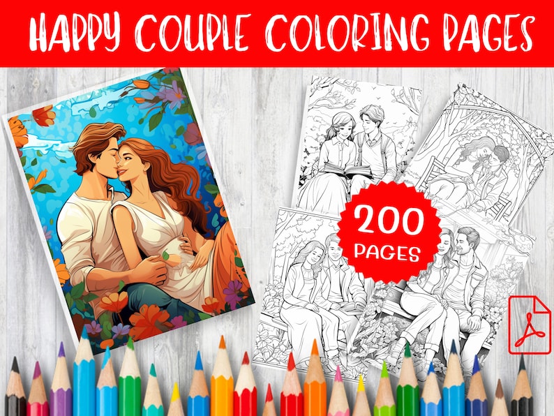 200 Happy Couple Coloring Pages Express Love & Togetherness Through Art ...