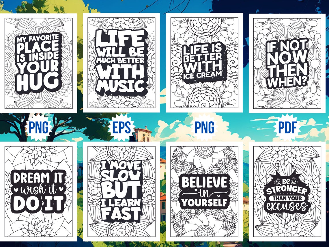 100 Inspirational Printable Coloring Pages for Kids: Motivate and ...