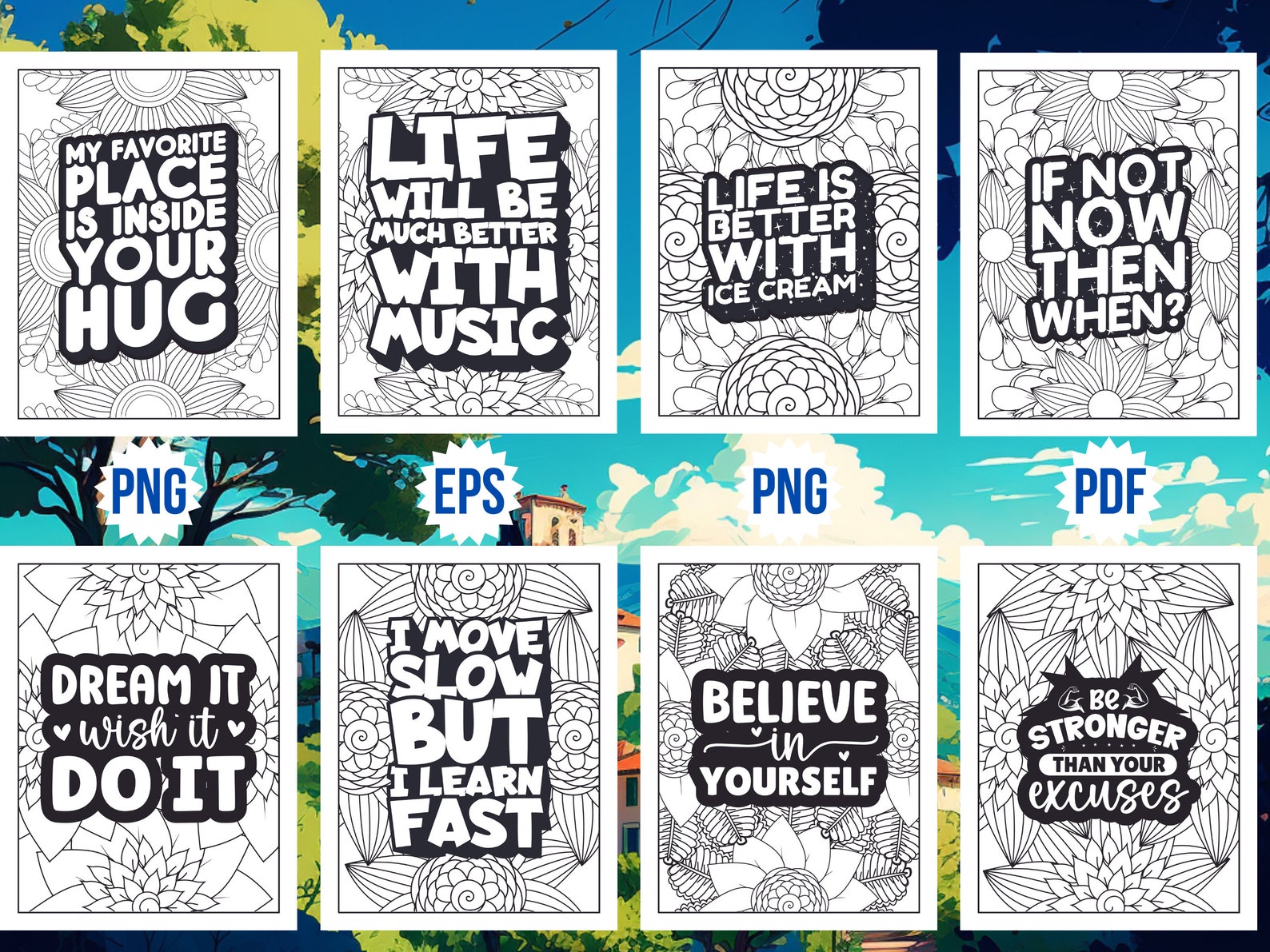 100 Inspirational Printable Coloring Pages for Kids: Motivate and ...