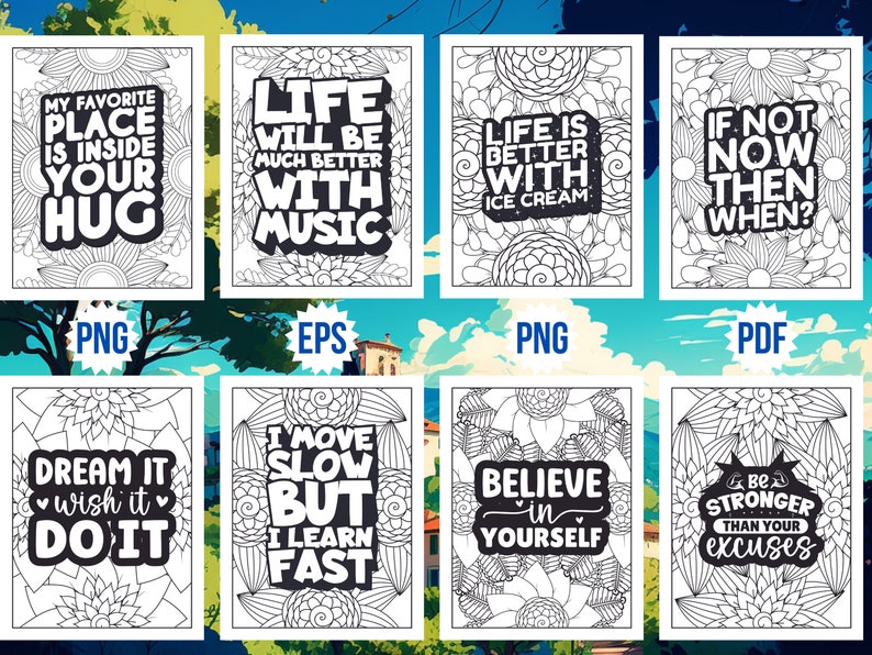 100 Inspirational Printable Coloring Pages for Kids: Motivate and ...