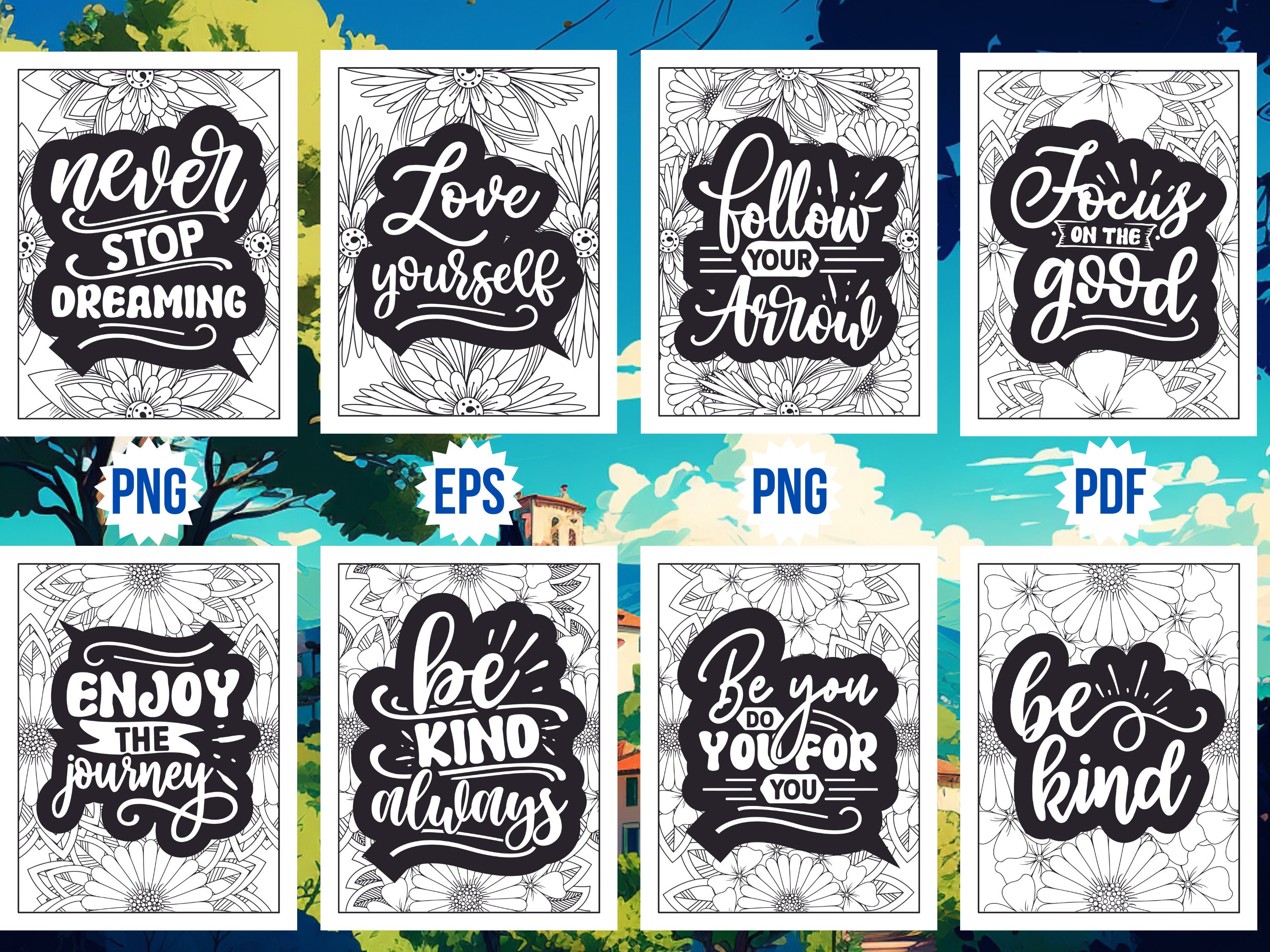 100 Inspirational Printable Coloring Pages for Kids: Motivate and ...