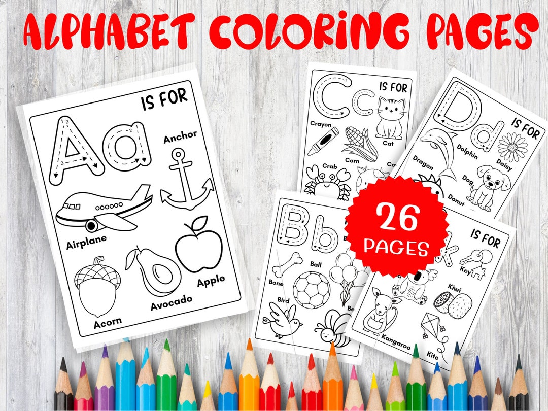26 Printable Alphabet Coloring Pages for Kids - Ideal for Kindergarten ...