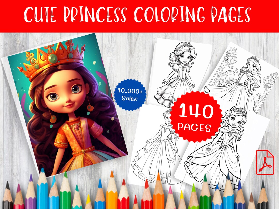 140 Printable Cute Princess Coloring Pages for Kids - Girl Coloring ...