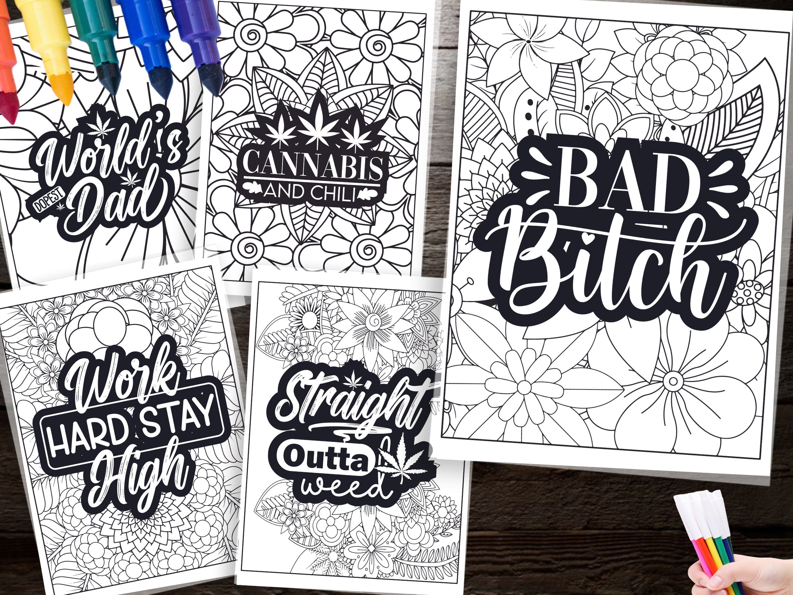 100 Funny Weed Quotes Coloring Pages Spark Creativity With Our Humorous ...