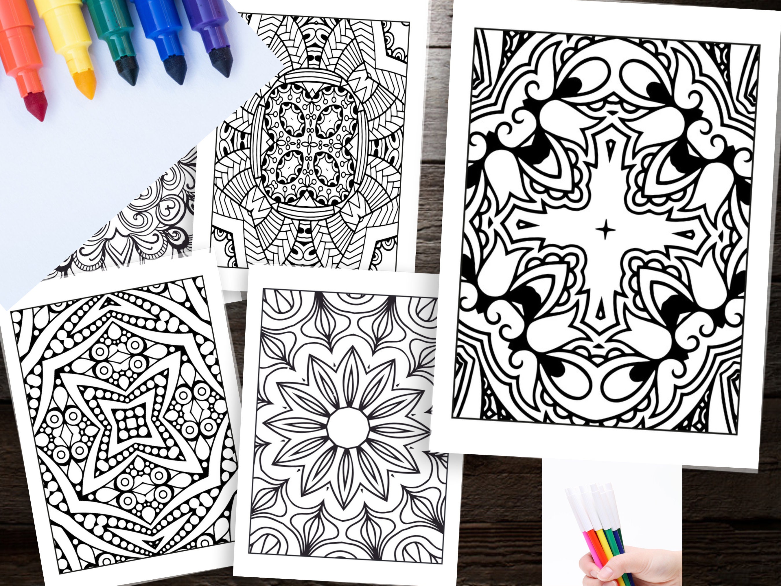 240 Floral Mandala Coloring Pages Beautiful Designs for Relaxation and ...