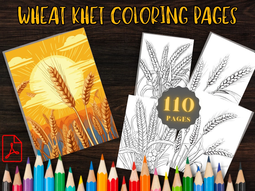 Wheat Field Coloring Pages - 110 Khet Botanical Illustrations (PDF ...