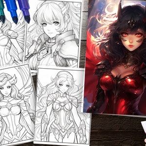 200 Anime Superhero Coloring Page - Digital Download, Printable Hero ...