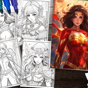 200 Anime Superhero Coloring Page - Digital Download, Printable Hero ...
