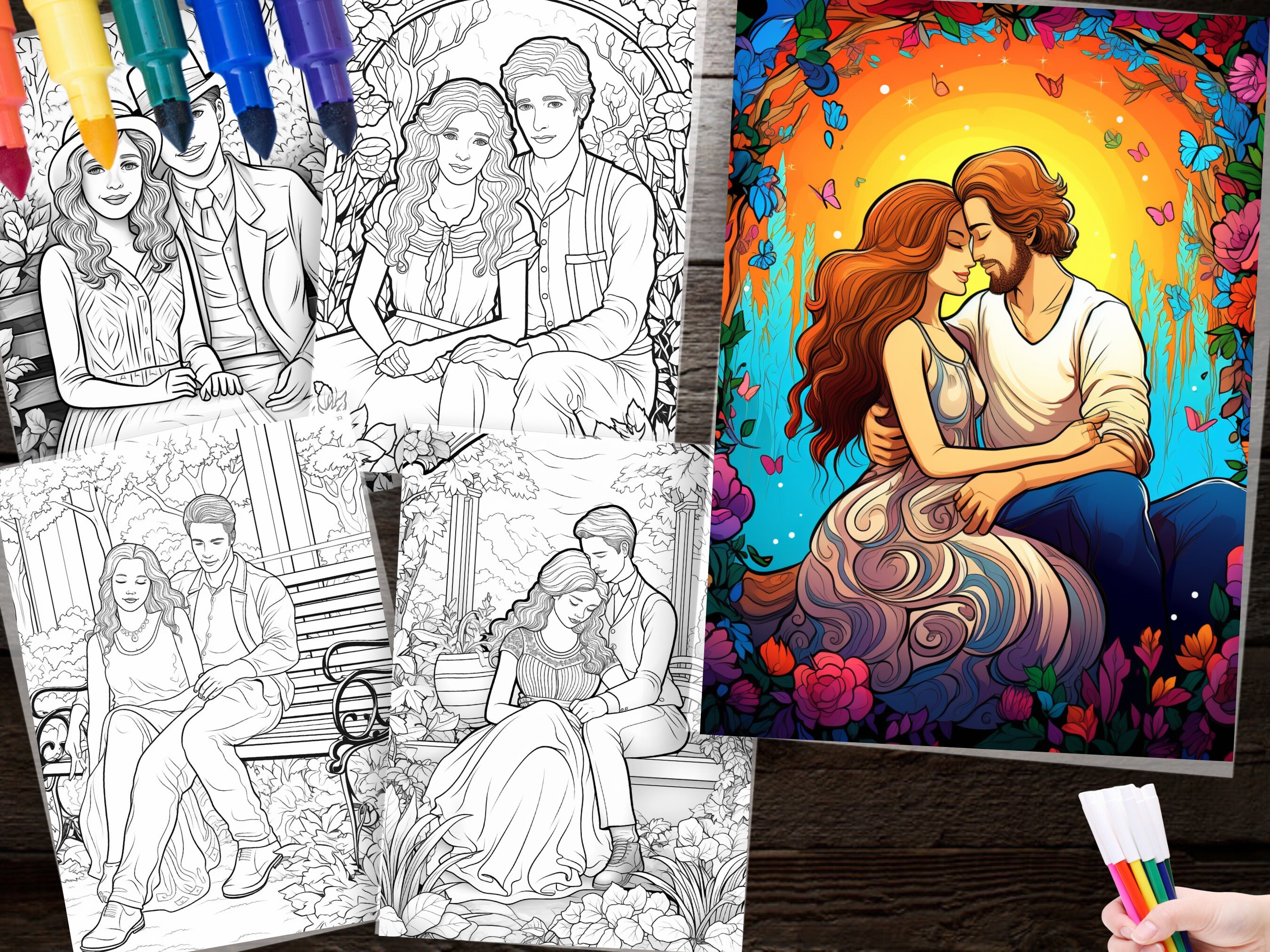 200 Happy Couple Coloring Pages Express Love & Togetherness Through Art ...