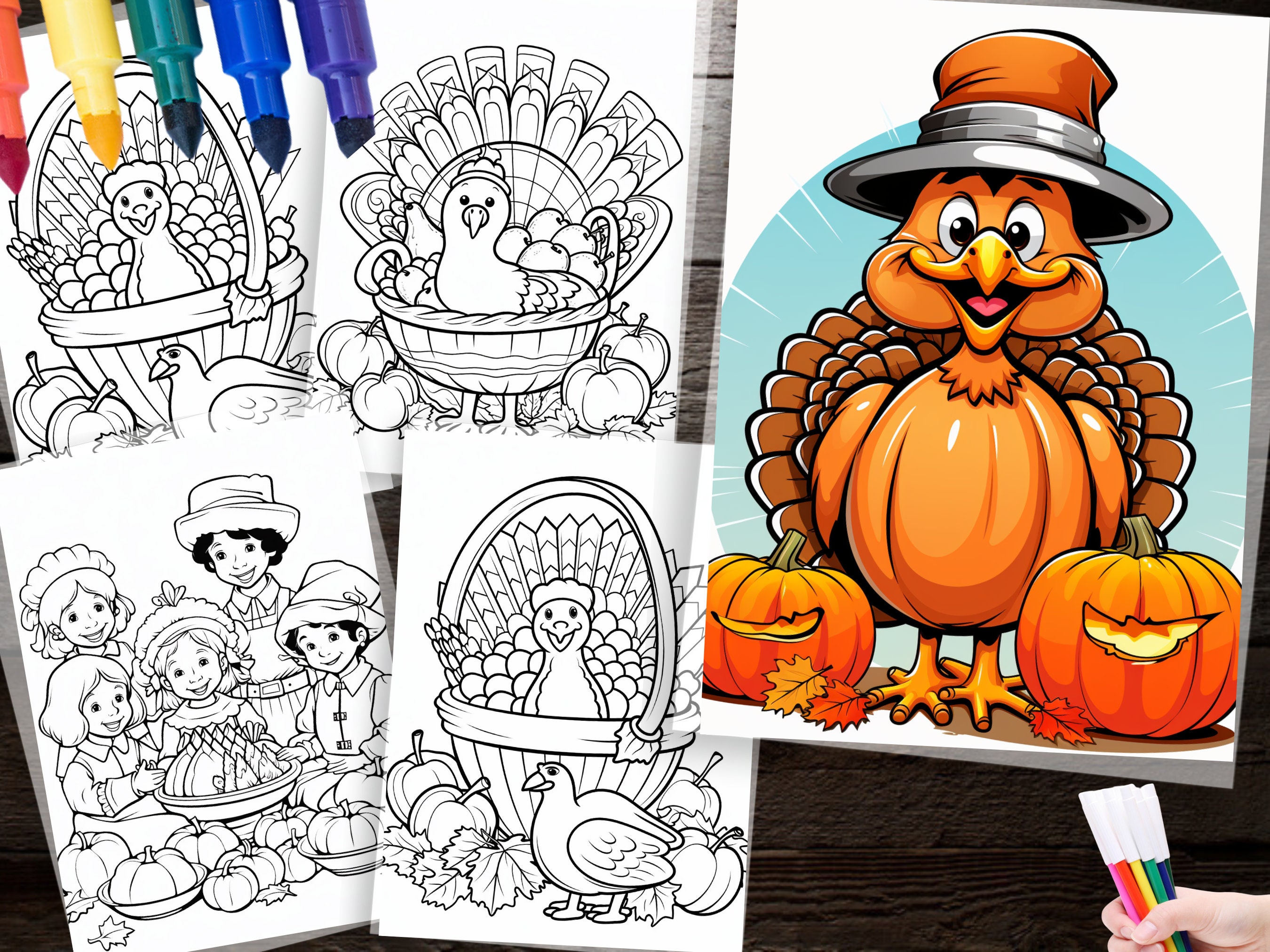 100 Thanksgiving Coloring Page Give Thanks With This Festive Printable ...