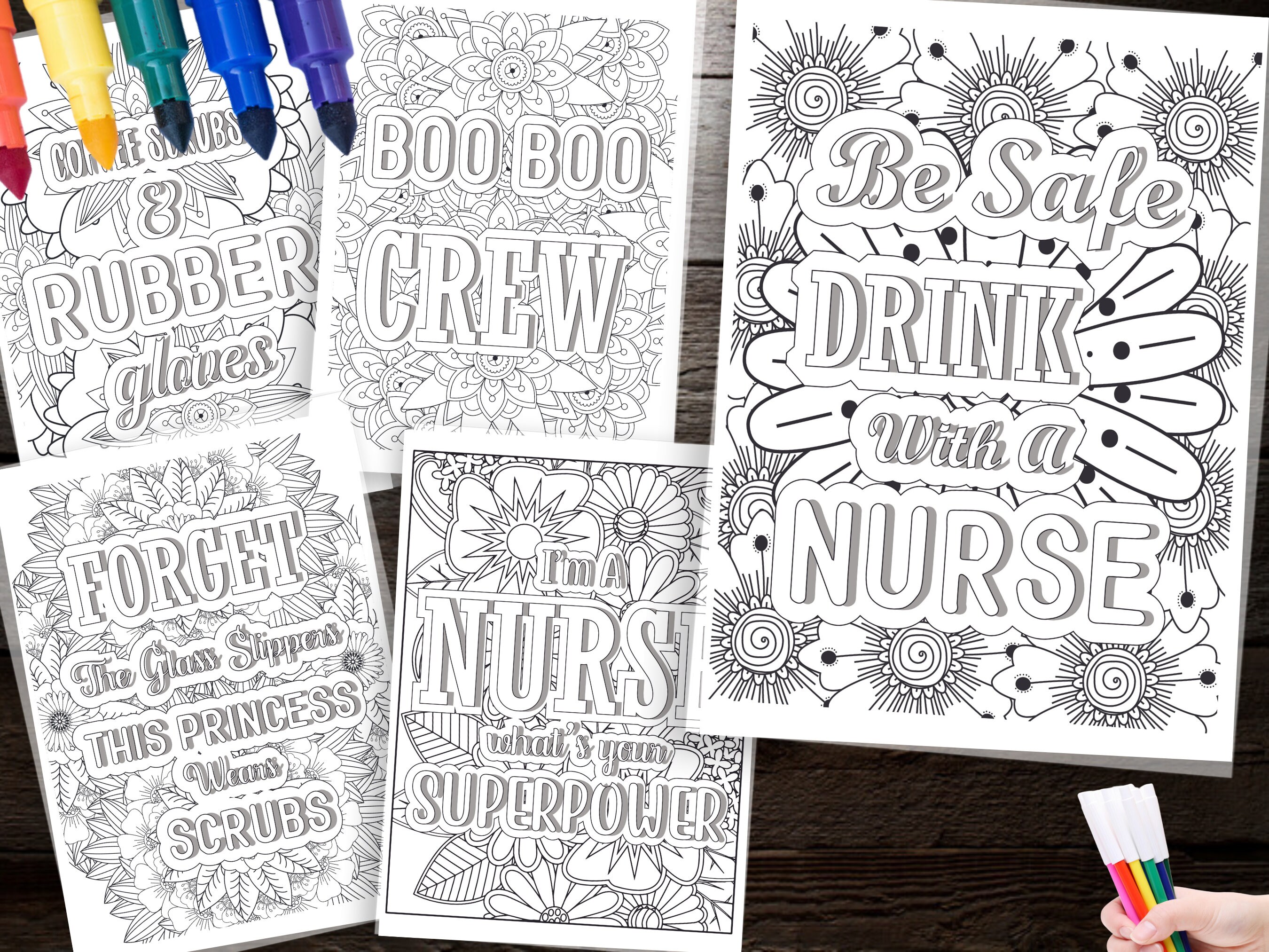 100 Nurse Quotes Coloring Pages Perfect for Nurses & Nursing Students ...