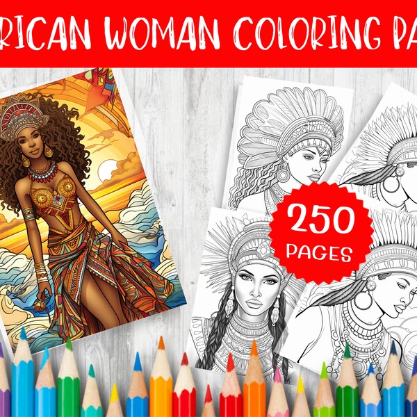 African Art Coloring Pages - Etsy