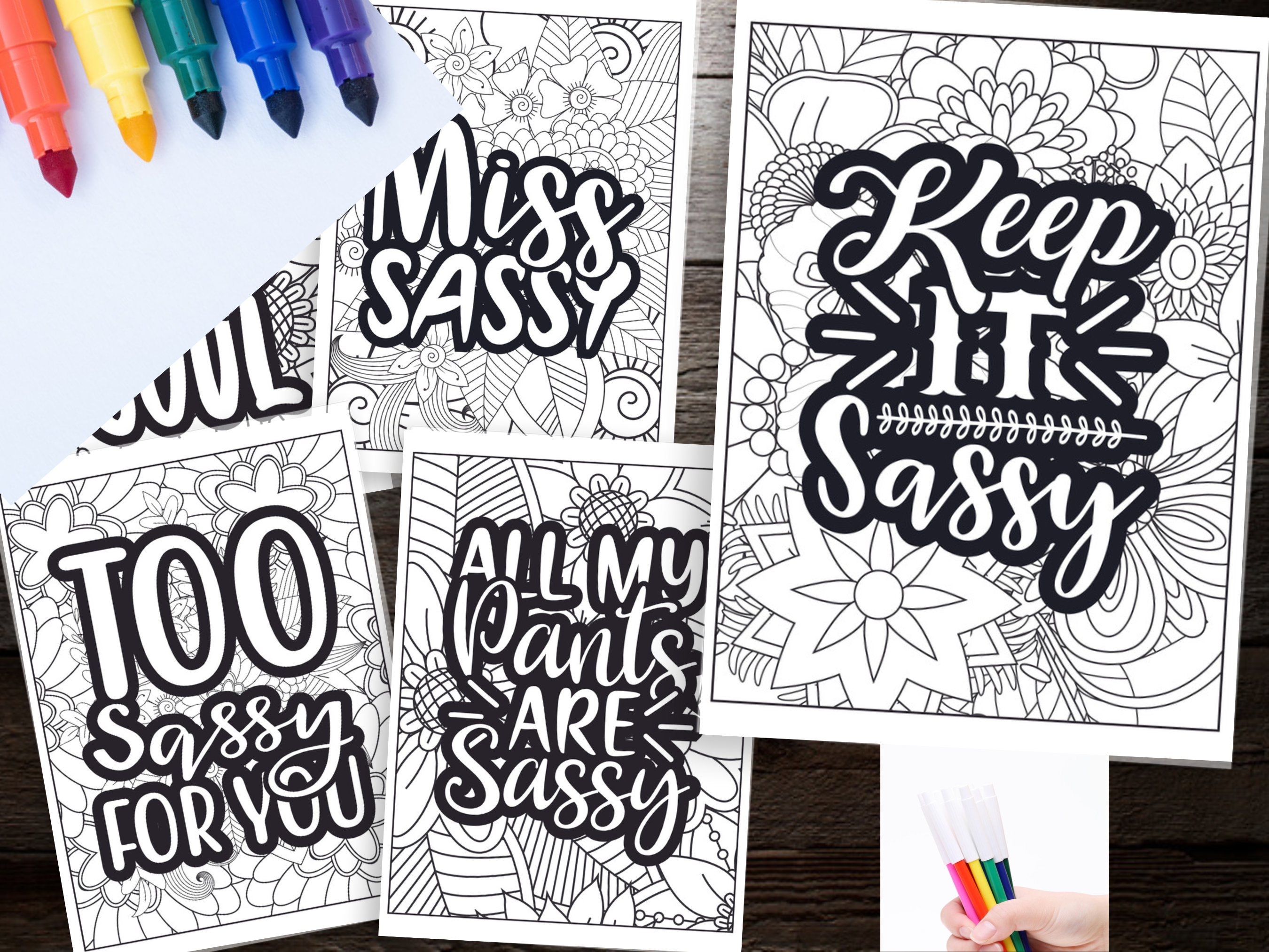100 Sassy Quotes Coloring Pages Adult Coloring Pages , Funny Saying to ...