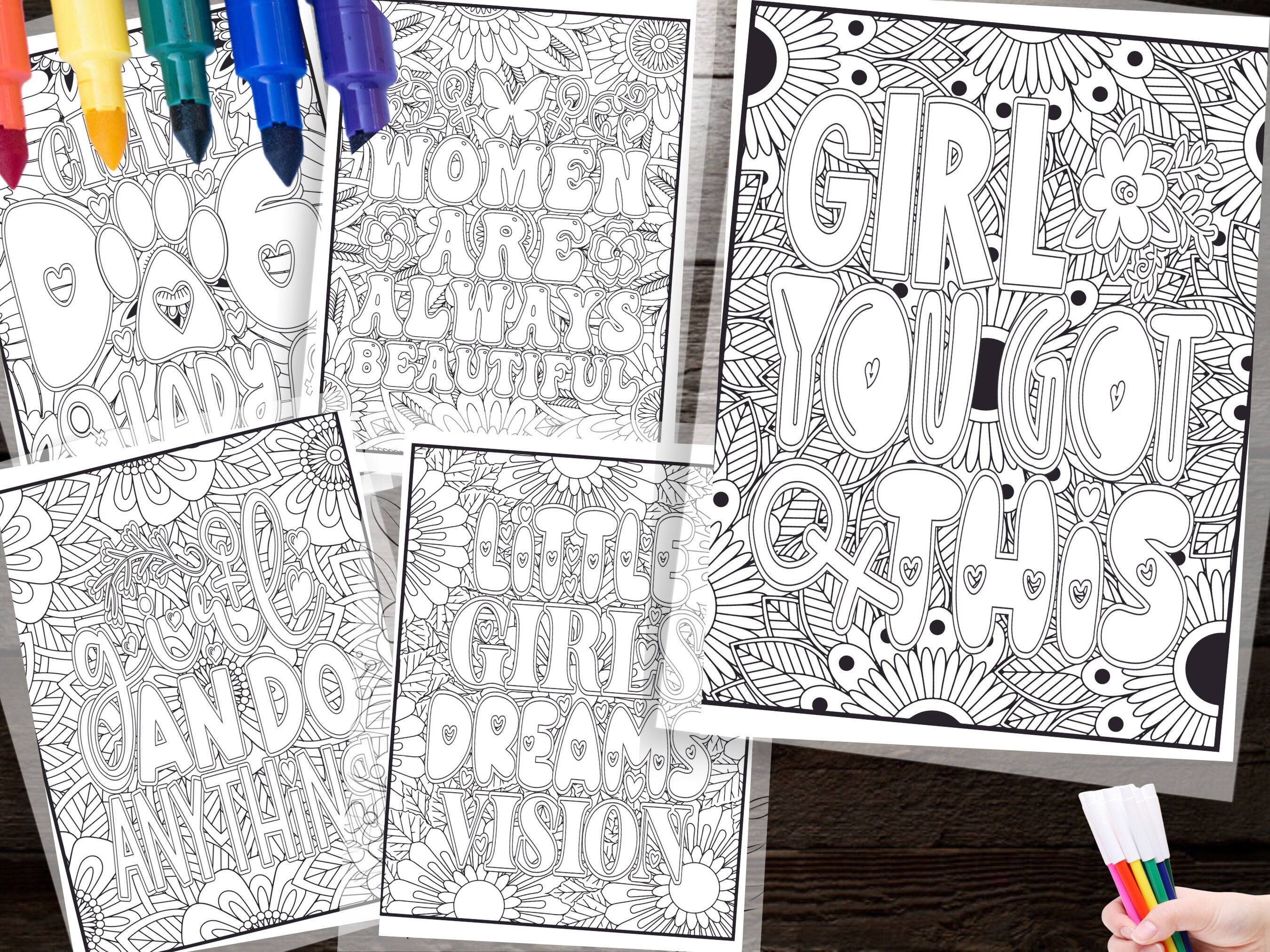120 Happy Women's Day Coloring Page Printable Feminine Artwork for ...