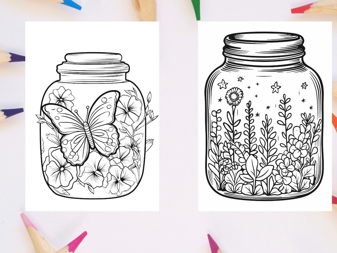 Get 100 Jar Printable Coloring Pages Suitable for Both Kids and Adults ...