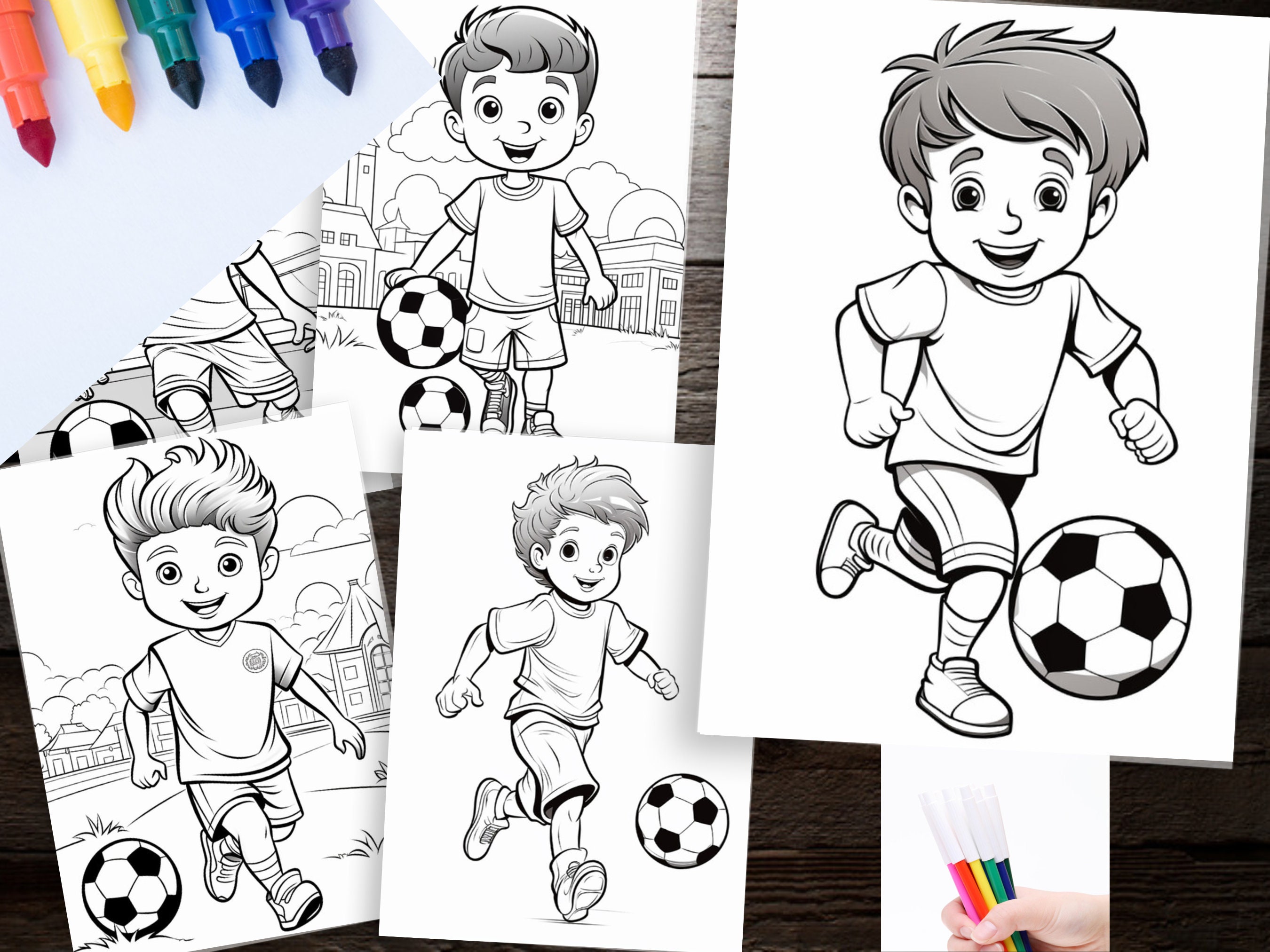 40 Soccer Coloring Pages for Kids - Kids Coloring Pages - INSTANT ...