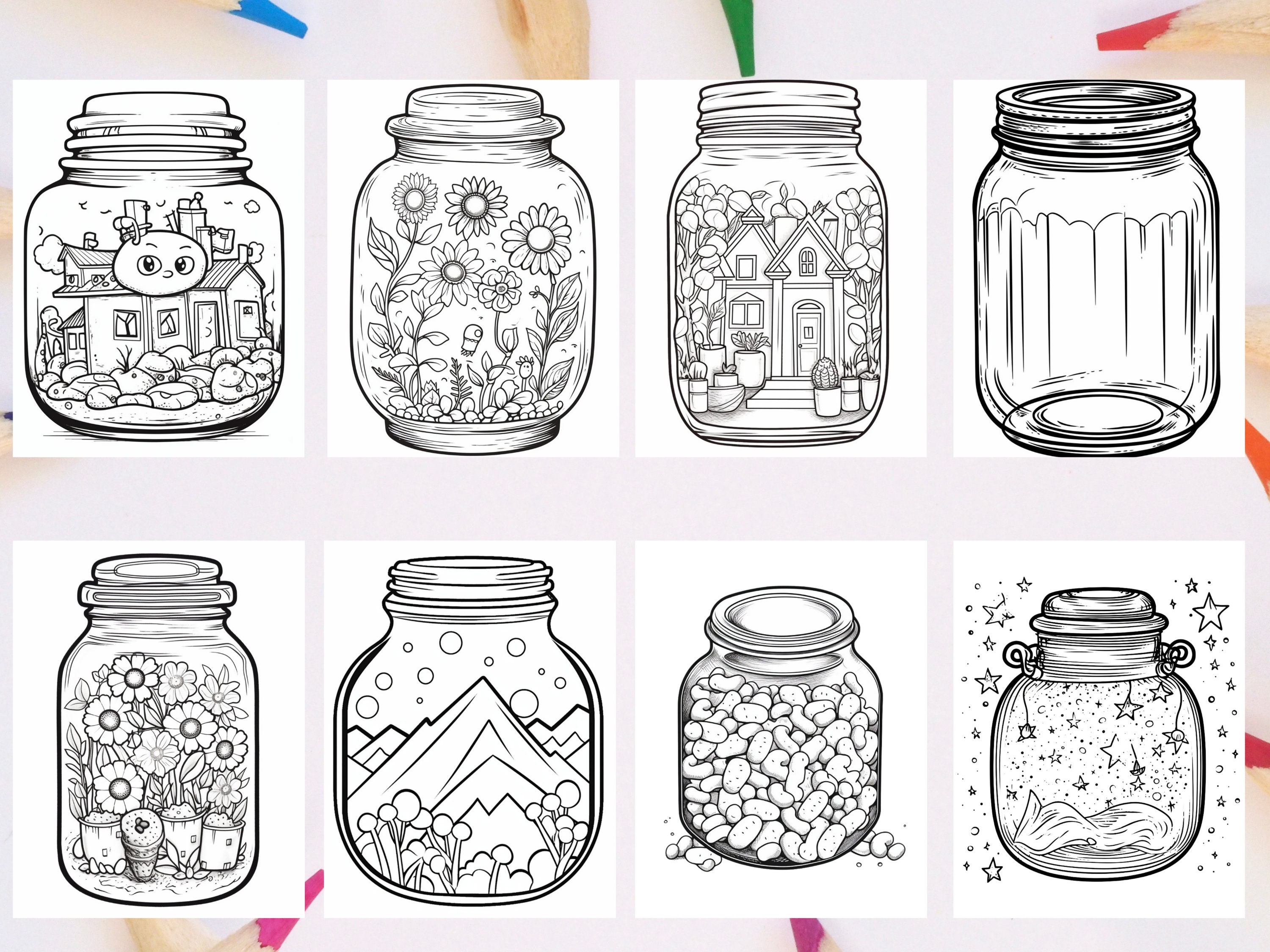 Get 100 Jar Printable Coloring Pages Suitable for Both Kids and Adults ...