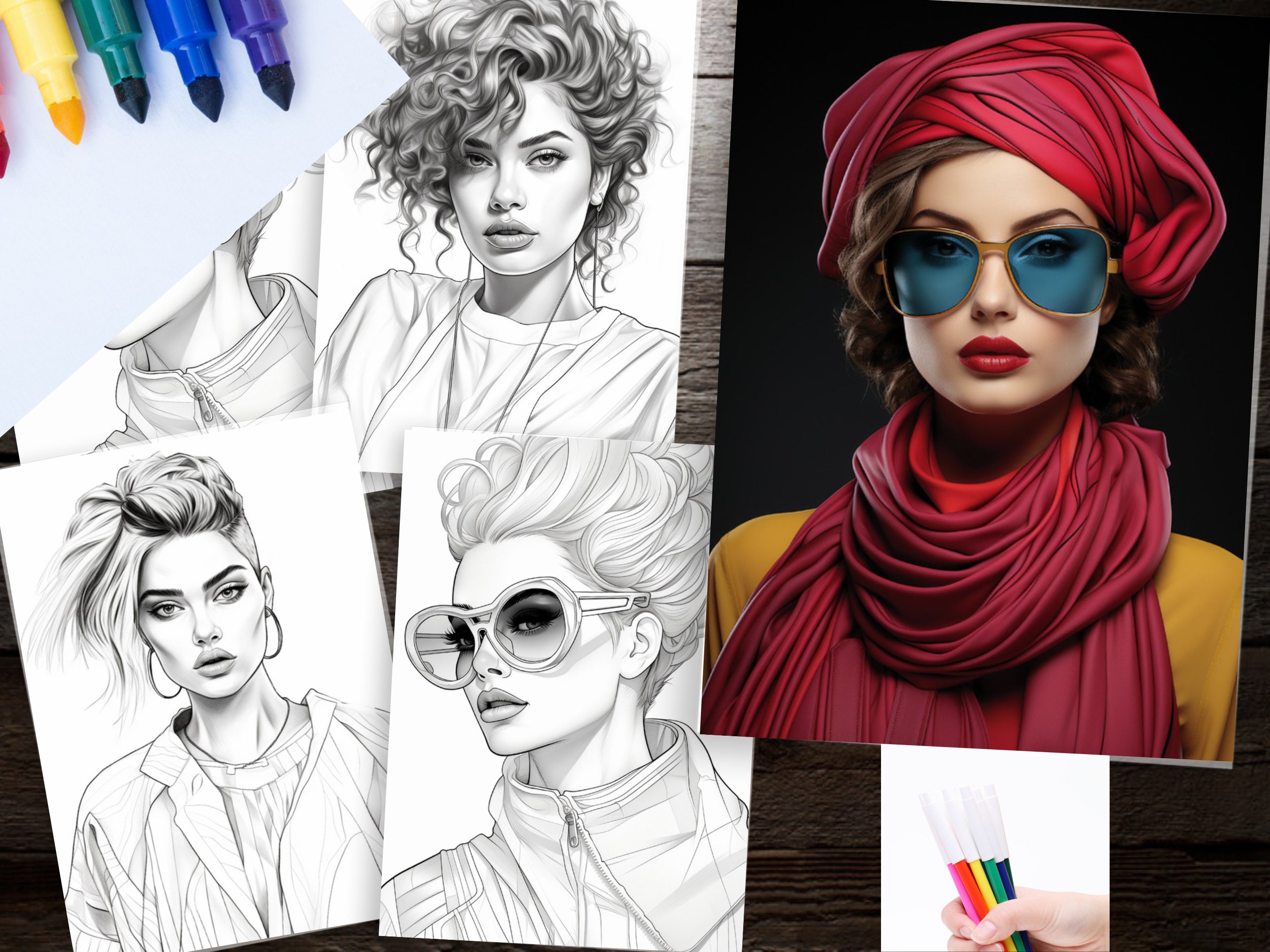 160 Fashion Girls Coloring Pages Printable Fashion Illustrations for ...