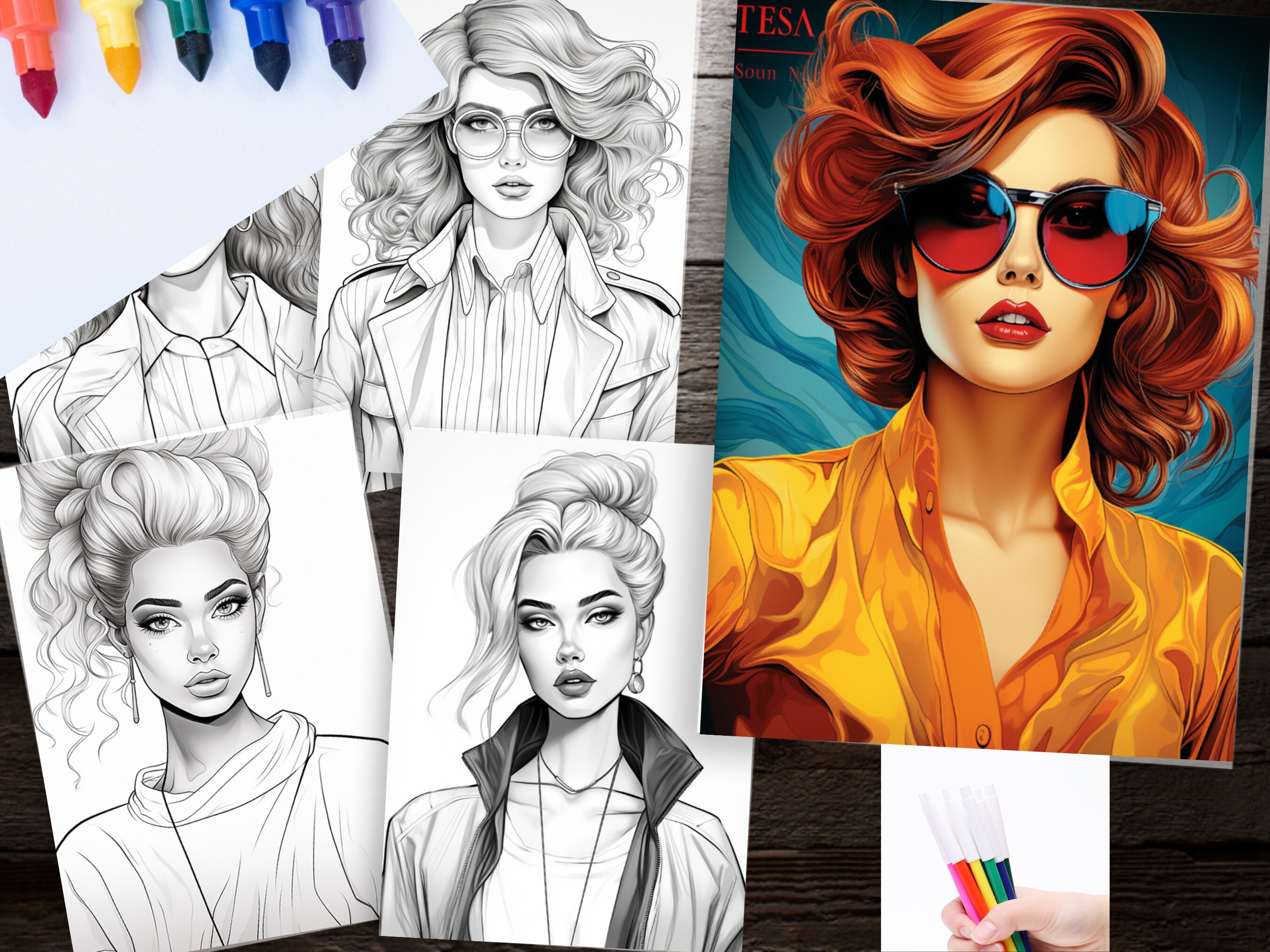 160 Fashion Girls Coloring Pages Printable Fashion Illustrations for ...