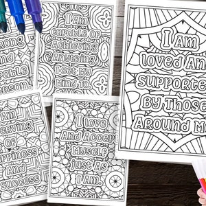 Self Love Affirmation Quotes Coloring Pages - Empower With Self-love ...