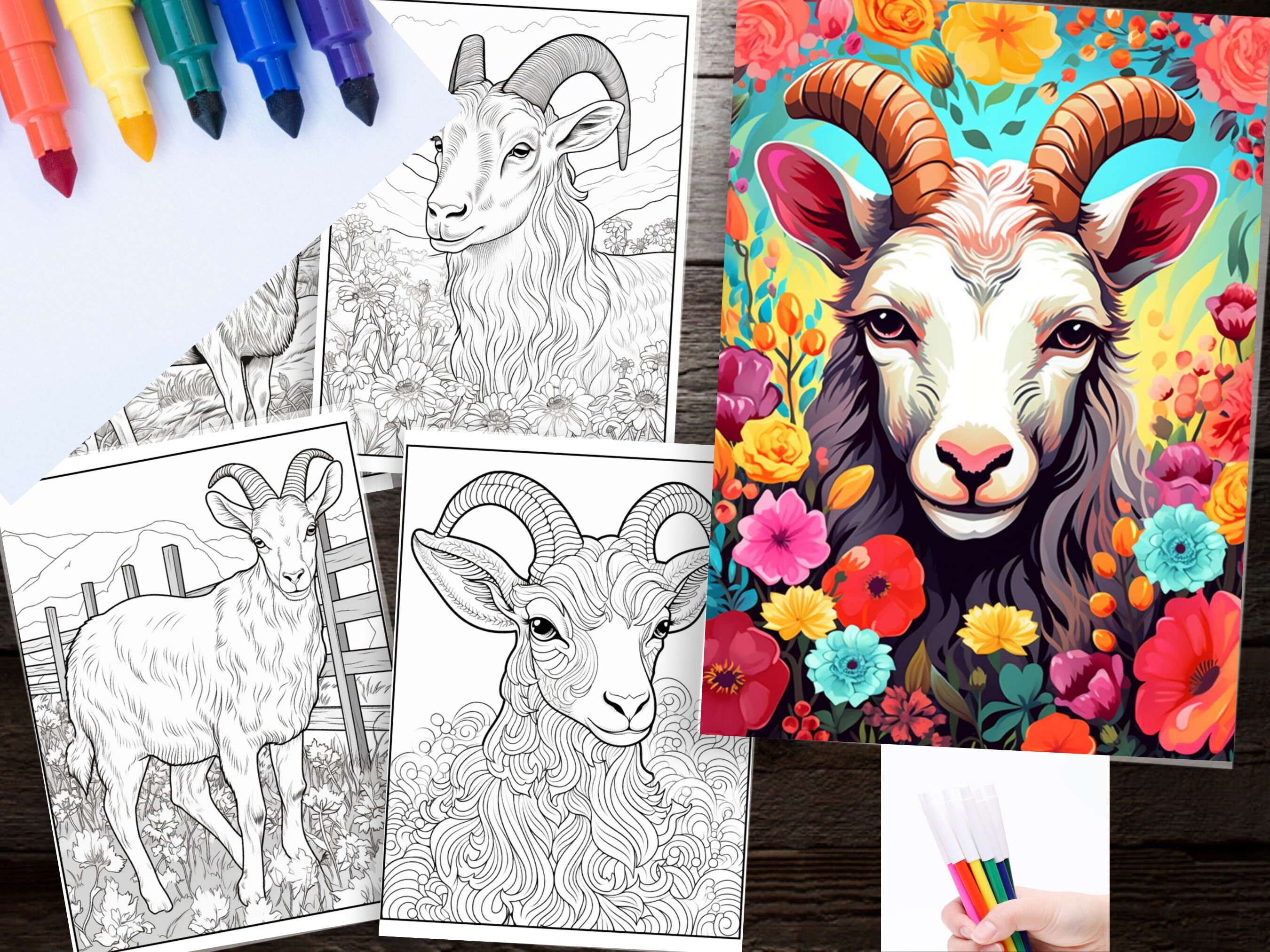 100 Farm Animal Coloring Pages for Relaxation and Fun Printable and ...
