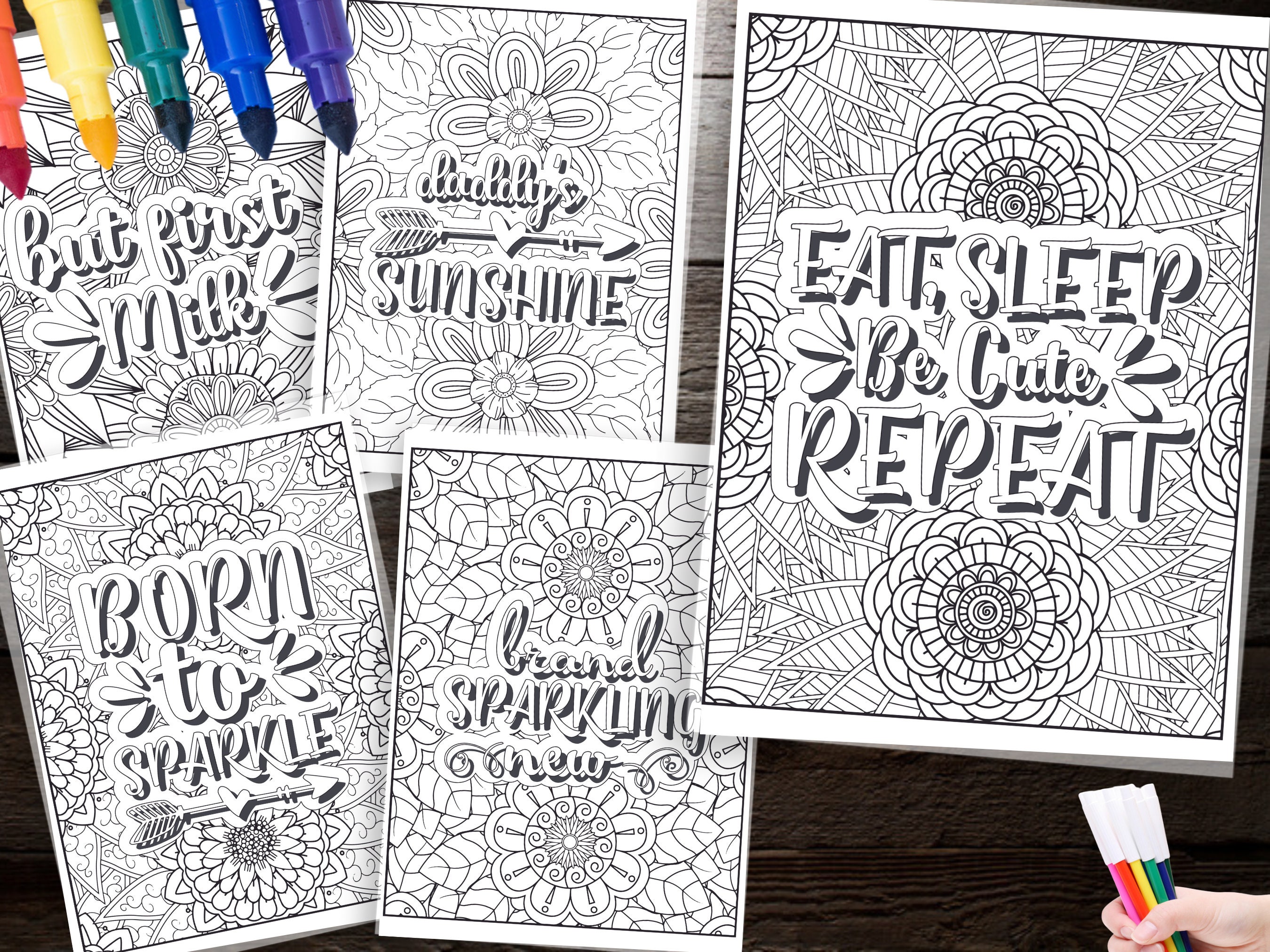 120 Baby Quotes Coloring Pages Explore Joyful Designs for Relaxation ...