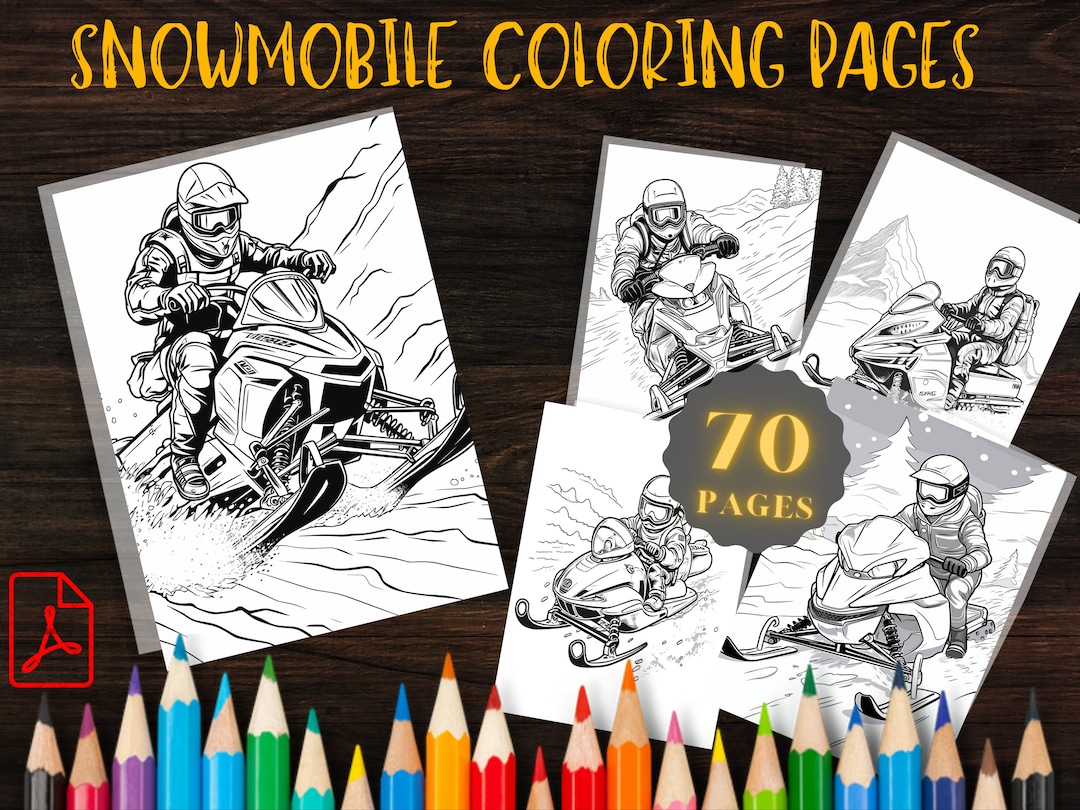 70 Snowmobile Coloring Pages Explore Frozen Landscapes and Exciting ...
