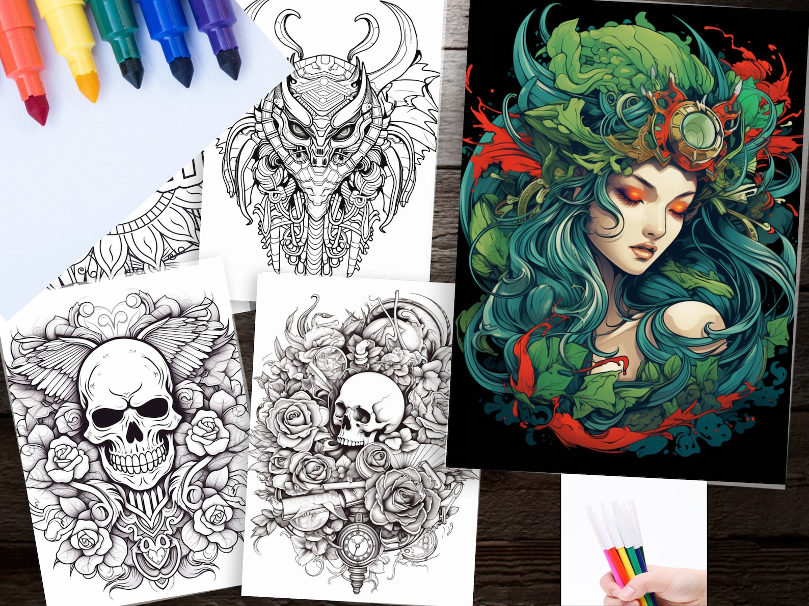 206 Printable Tattoos Coloring Pages for Kids and Adults - Etsy