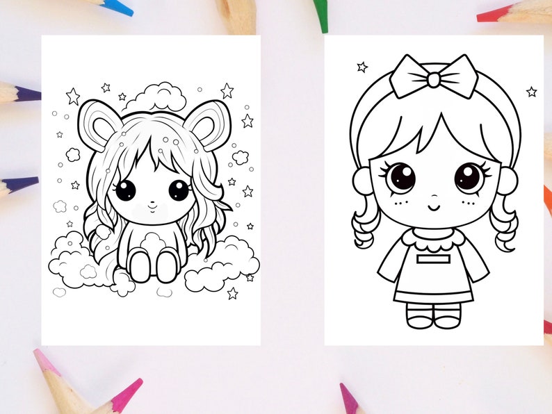 100 Adorable Kawaii Coloring Pages for Kids & Adults, Enjoy Cute ...