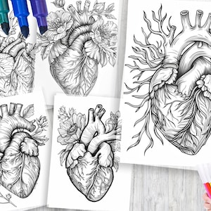 140 Charming Heart Coloring Pages, Relaxation & Creativity Printable ...