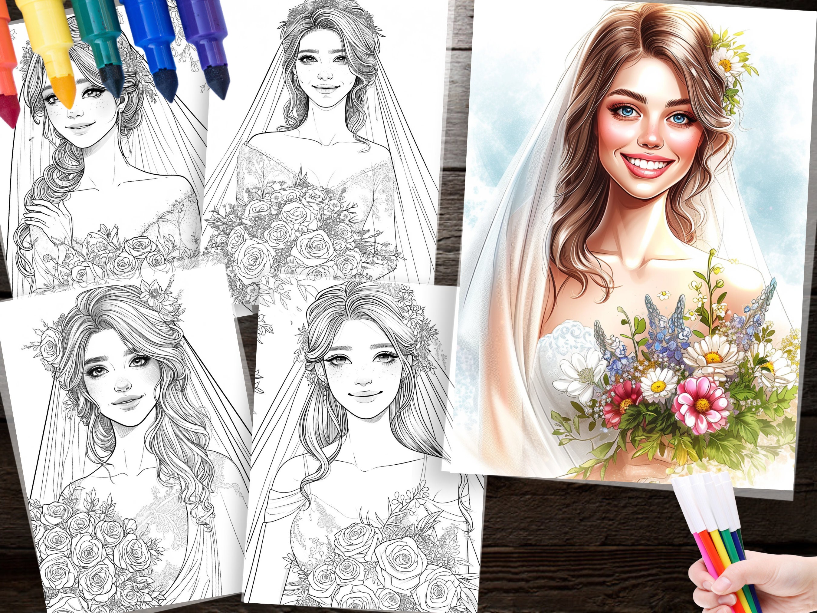 250 Wedding Coloring Pages Fun and Unique Marriage Activity Sheets ...