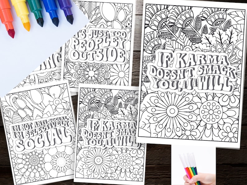 120 Sassy Quotes Coloring Pages Adult Coloring Pages Swear Words ...