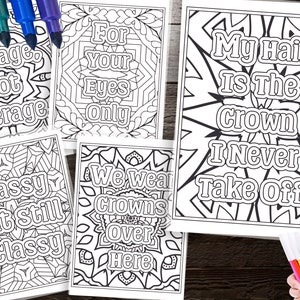Sassy Quotes Coloring Pages Fun and Feisty Adult Coloring Sheets ...