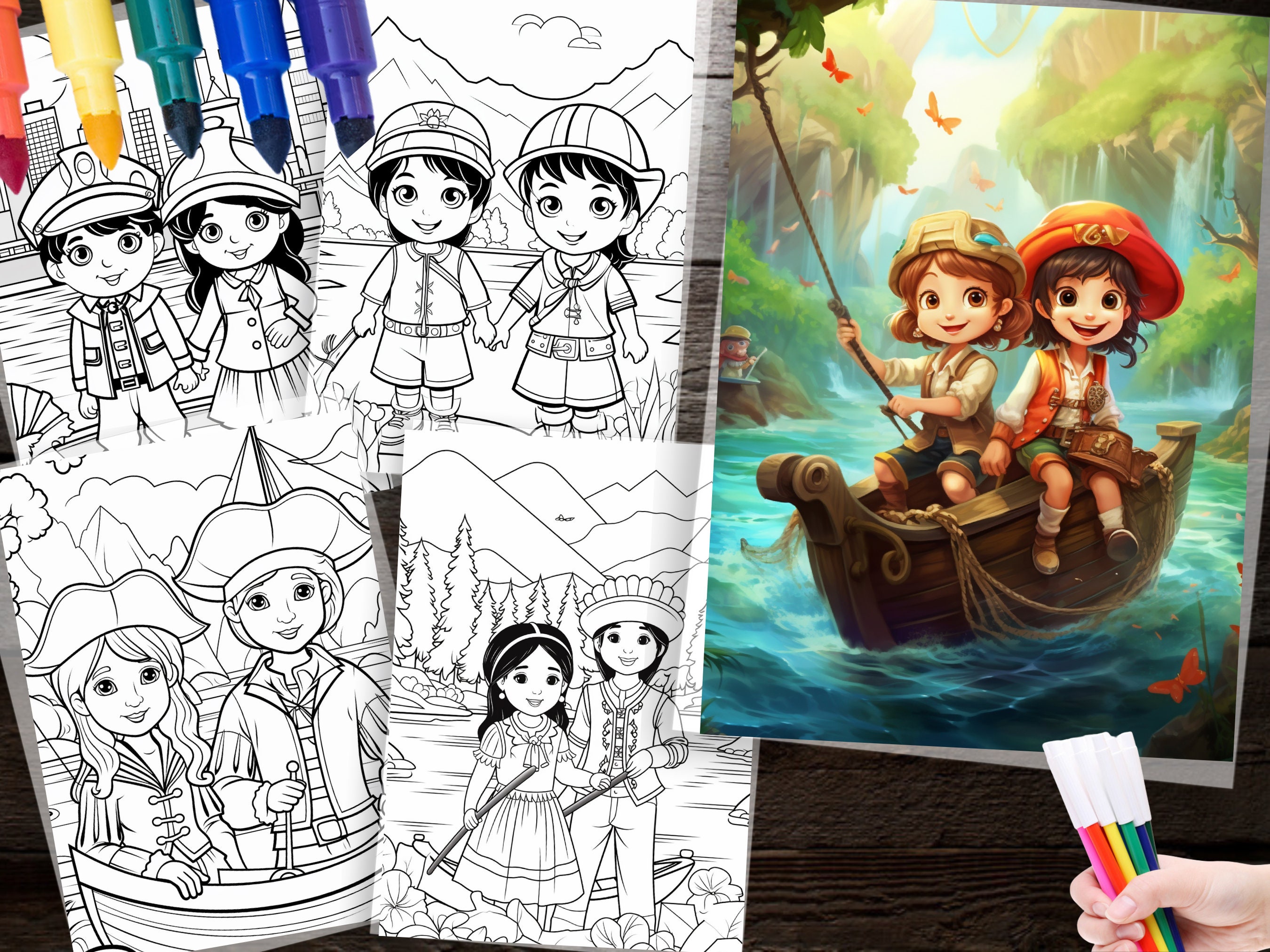 200 Cute Little Pirates Coloring Pages for Kids: Printable Pirate ...