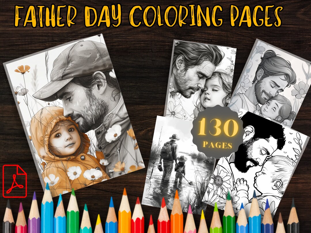 130 Father's Day Coloring Pages Unique Designs for Dad's Special Day ...