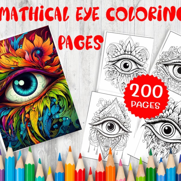 Unique Eyes Coloring Pages - Etsy