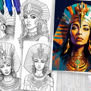 150 Egyptian Queen Coloring Pages - Ancient Egyptian Art Designs for ...