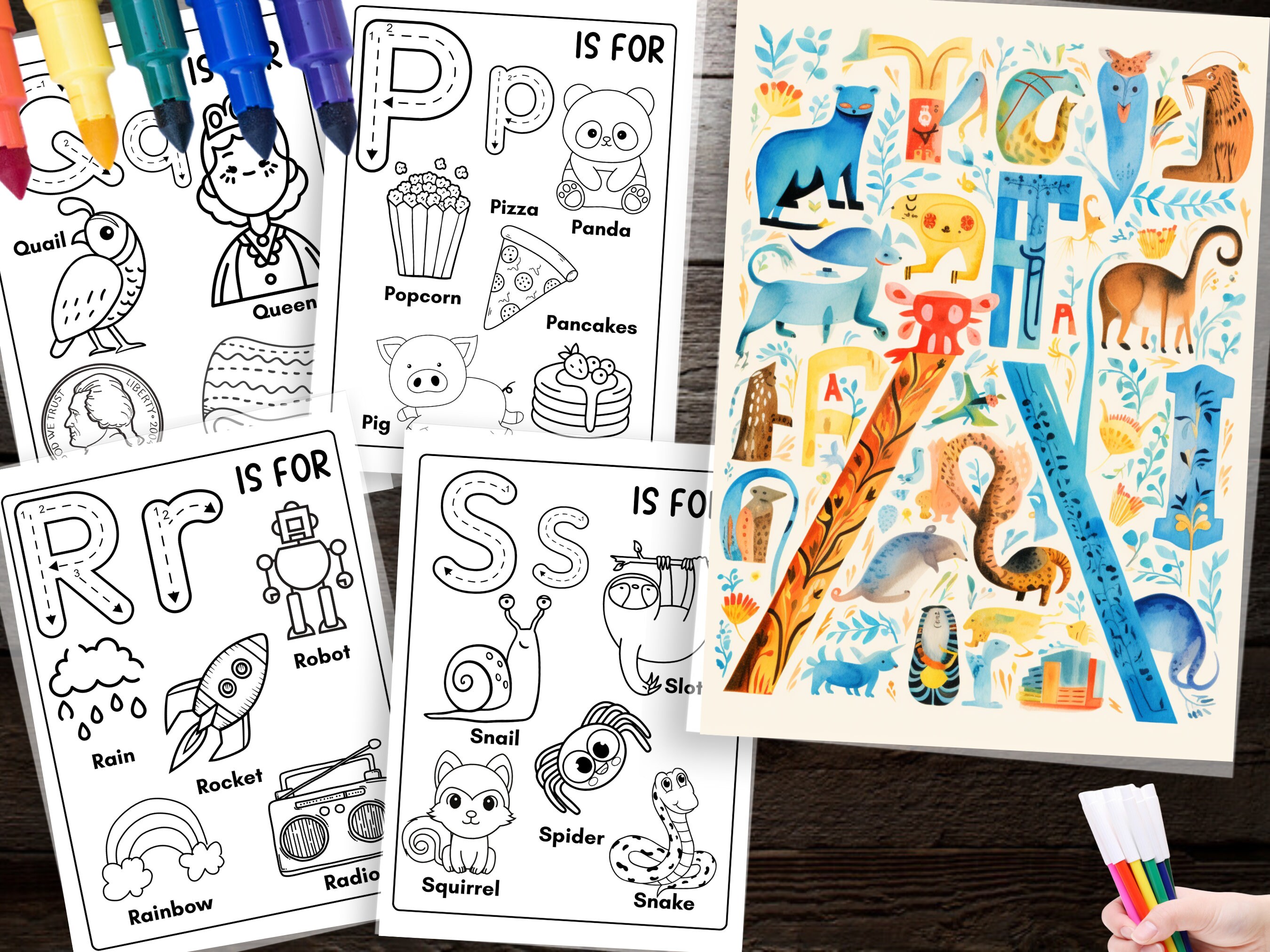 Printable ABC Alphabet Coloring Pages Fun Educational Activities for ...
