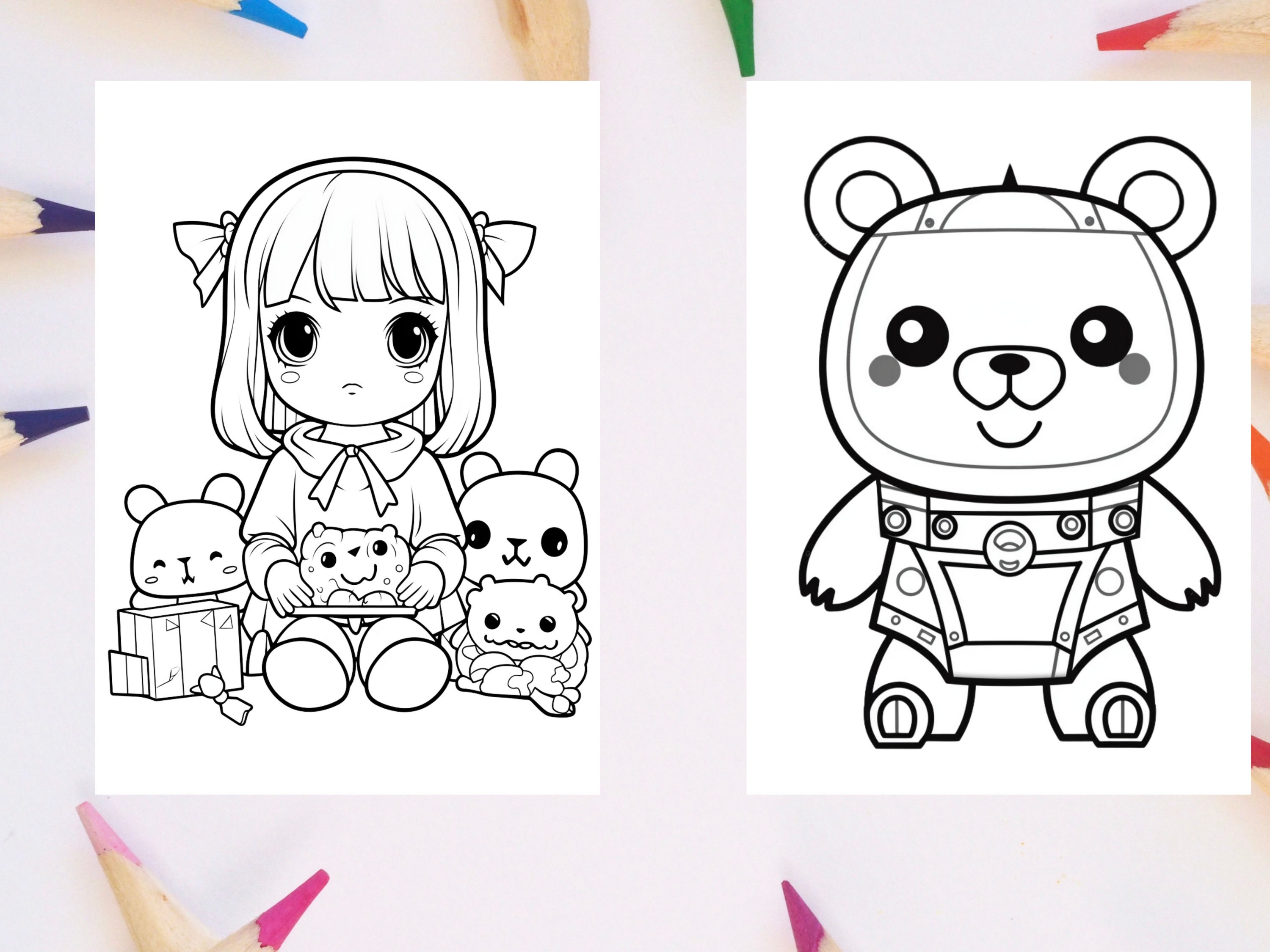 100 Adorable Kawaii Coloring Pages for Kids & Adults, Enjoy Cute ...