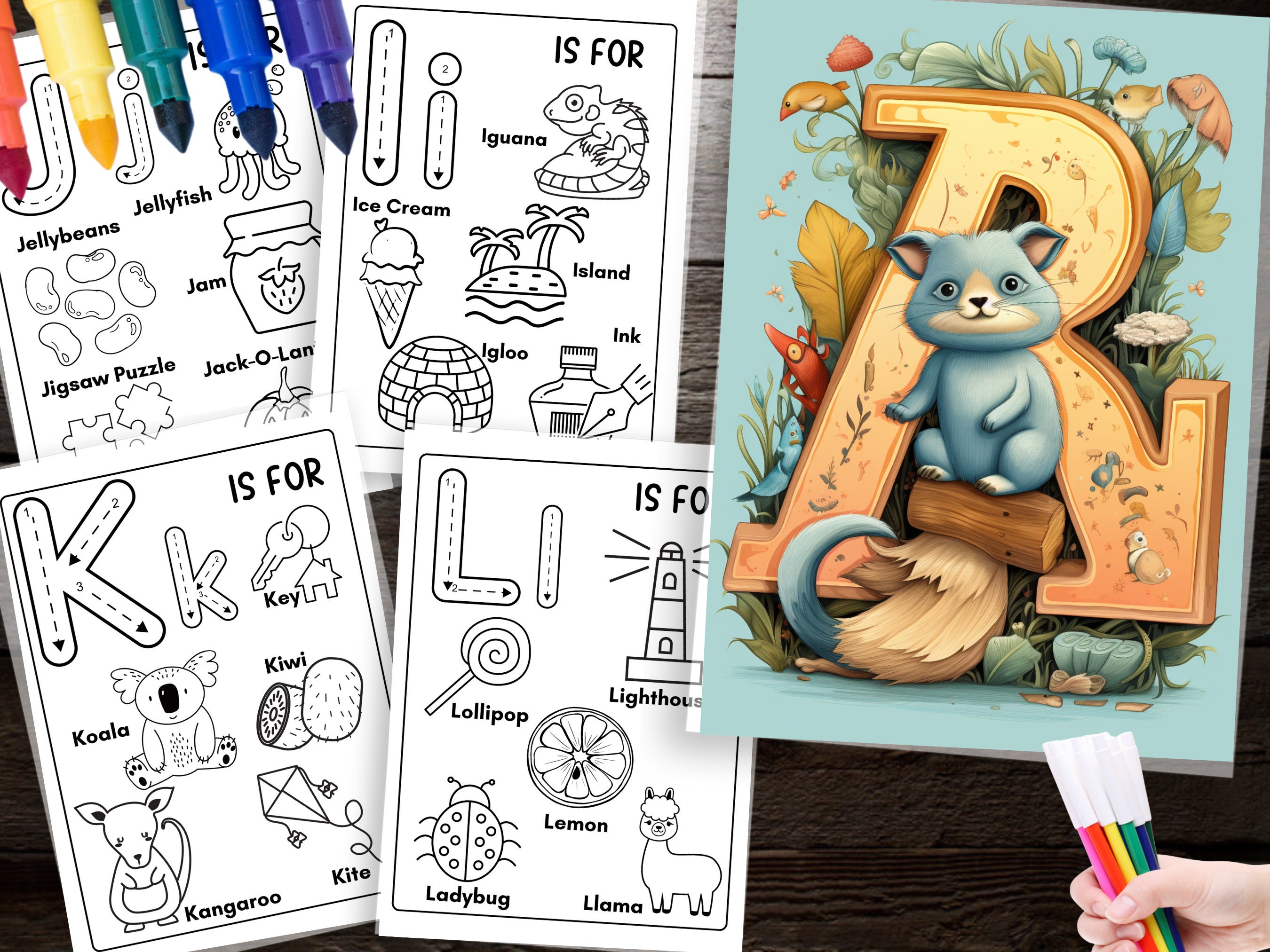 Printable ABC Alphabet Coloring Pages Fun Educational Activities for ...