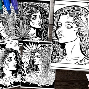 100 Smoking Marijuana Coloring Pages Fun & Relaxing Cannabis-inspired ...