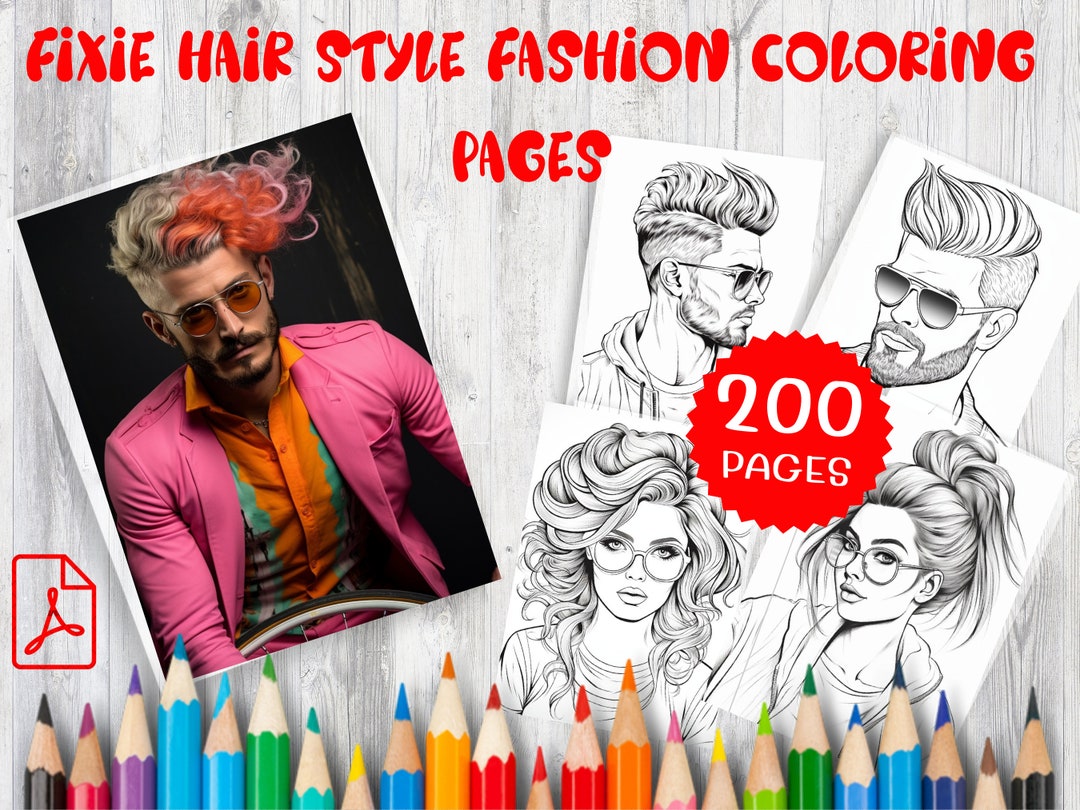 200 Fixie Hair Style Fashion Coloring Pages, Fun and Creative Coloring ...