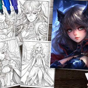 200 Anime Superhero Coloring Page - Digital Download, Printable Hero ...