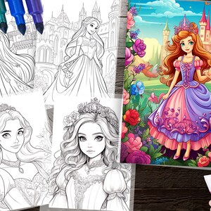 Princess Coloring Pages: 170 Royal Activity Sheets (printable PDF) - Etsy