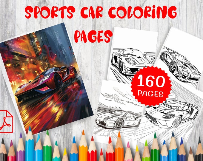 30 Cool Car Coloring Book Pages, Coloring Pages for Kids and Adults ...