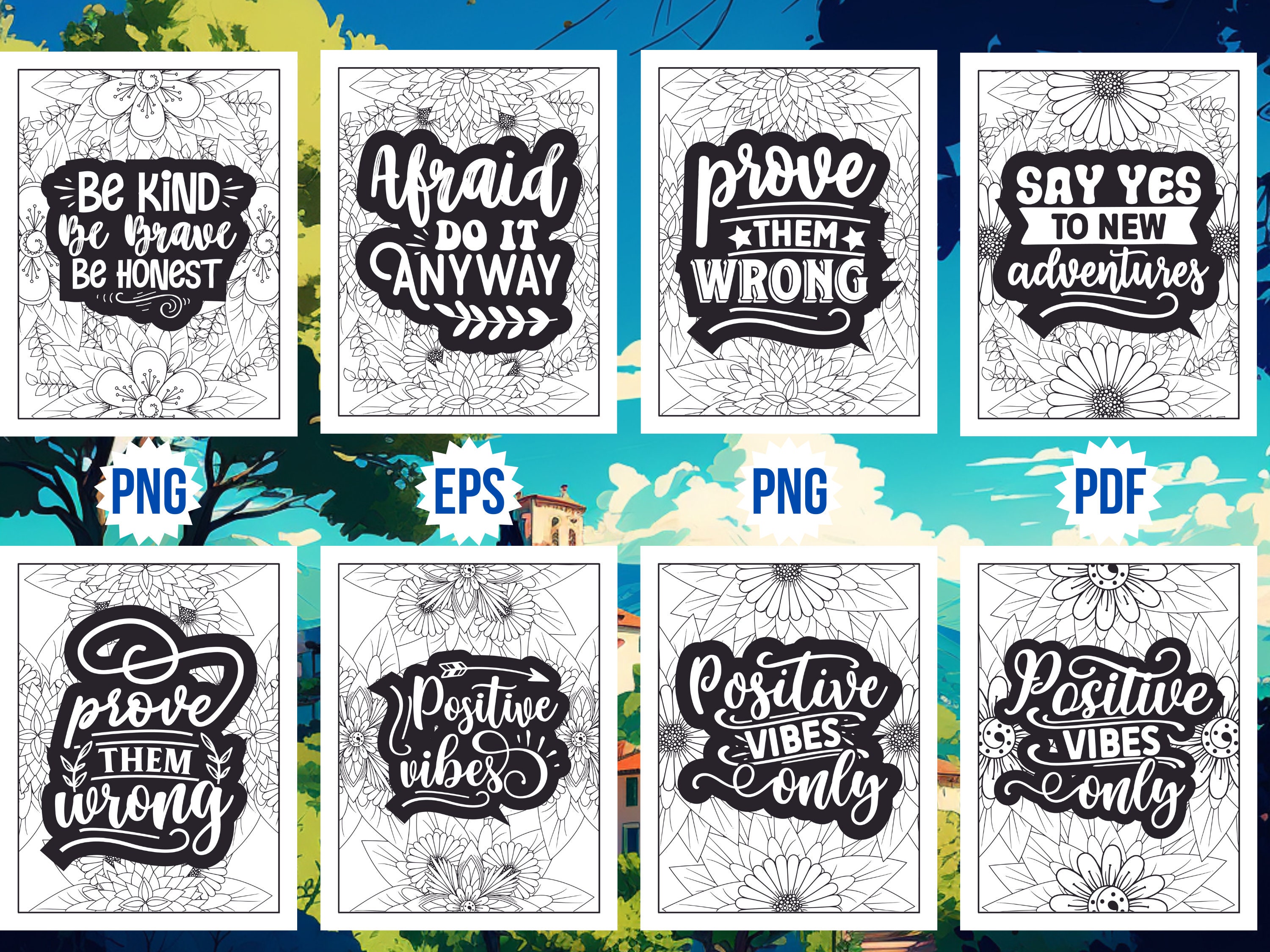 100 Inspirational Printable Coloring Pages for Kids: Motivate and ...