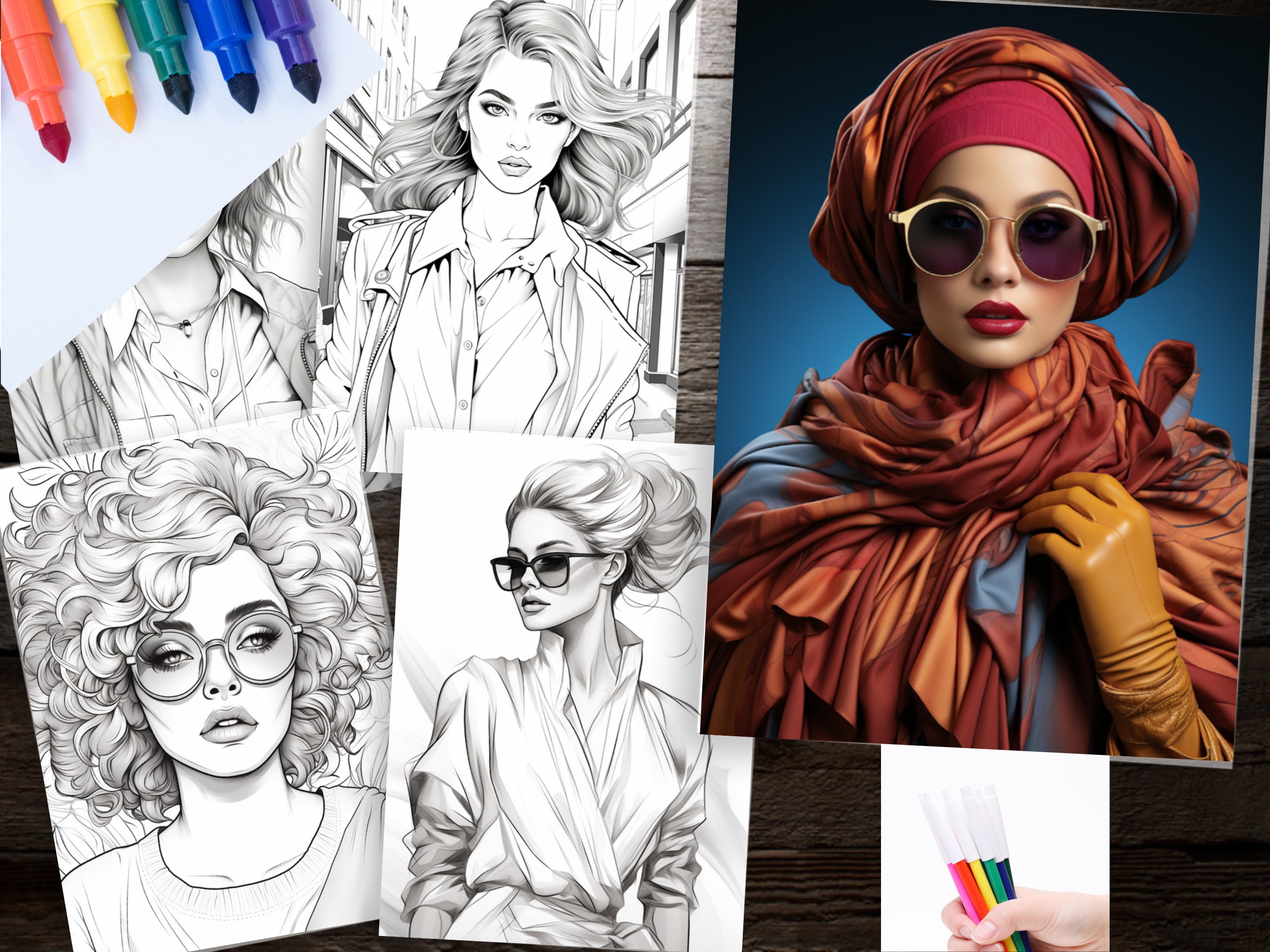160 Fashion Girls Coloring Pages Printable Fashion Illustrations for ...